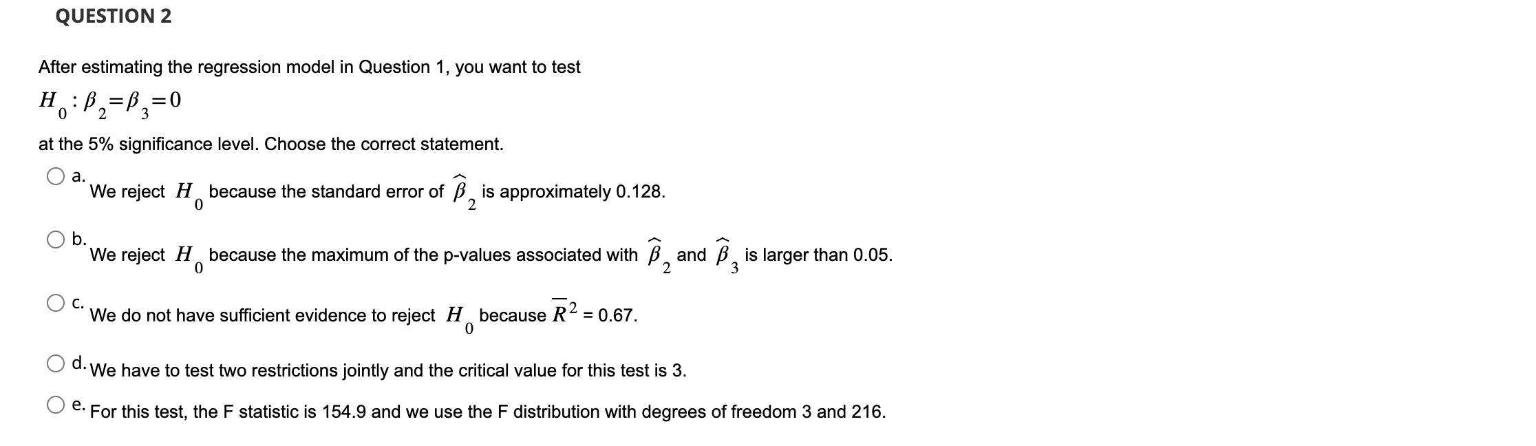 Solved QUESTION 1 Estimate the population regression model: | Chegg.com