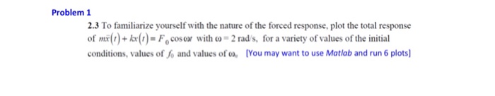 Solved Problem1 2.3 To familiarize yourself with the nature | Chegg.com