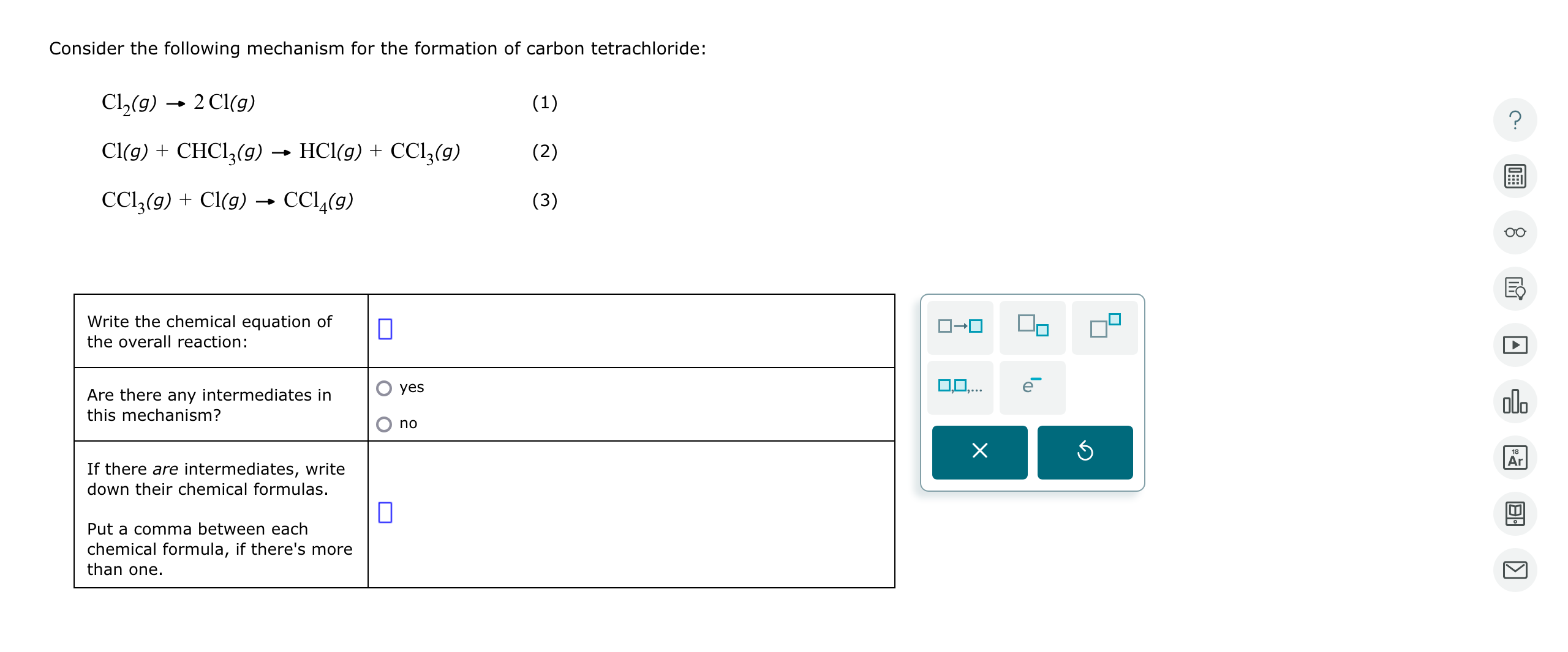 Solved Consider the following mechanism for the formation of | Chegg.com