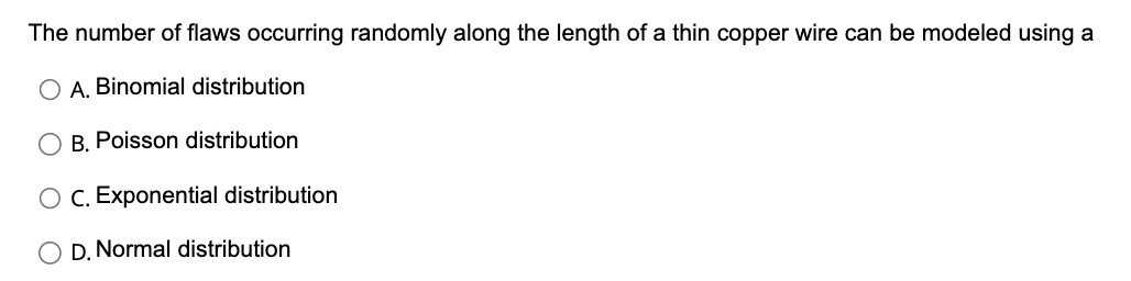 Solved The number of flaws occurring randomly along the | Chegg.com