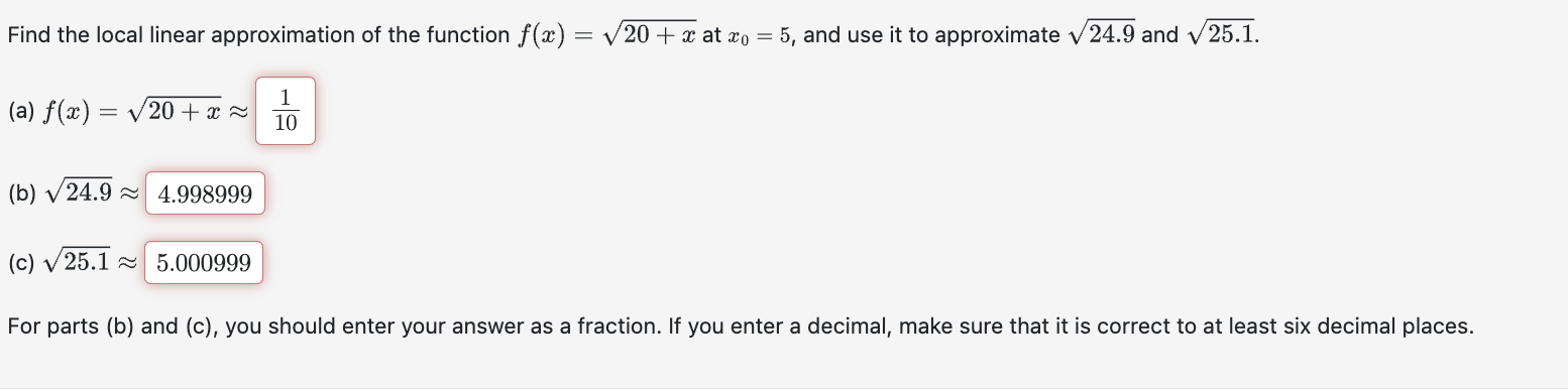Solved Find the local linear approximation of the function | Chegg.com
