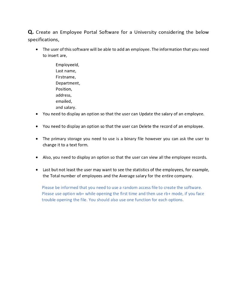 Solved Hello Could You Please Write In C Program Step By