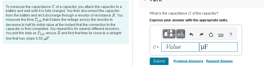Solved To measure the capacitance C of a capacitor, you | Chegg.com