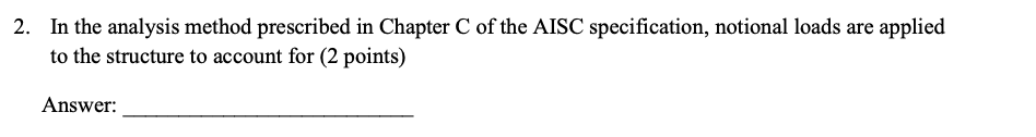 Solved 2. In the analysis method prescribed in Chapter C of | Chegg.com