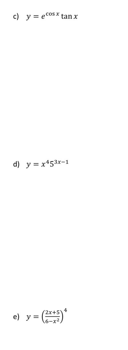 Solved Differentiate the following. Simplify your answers. | Chegg.com