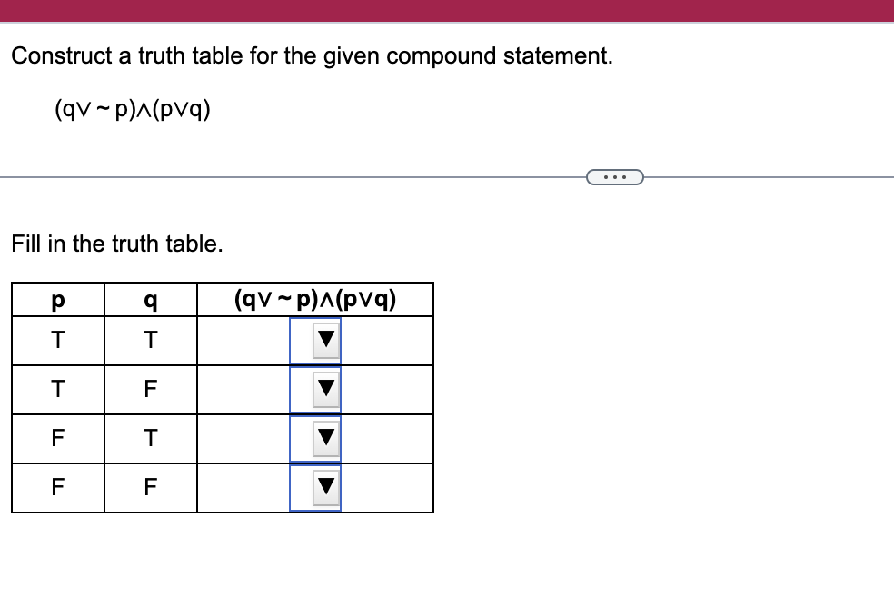Solved Construct a truth table for the given compound | Chegg.com