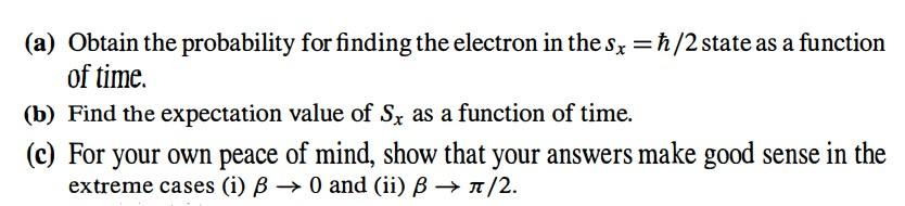 Solved An electron is subject to a uniform, time-independent | Chegg.com