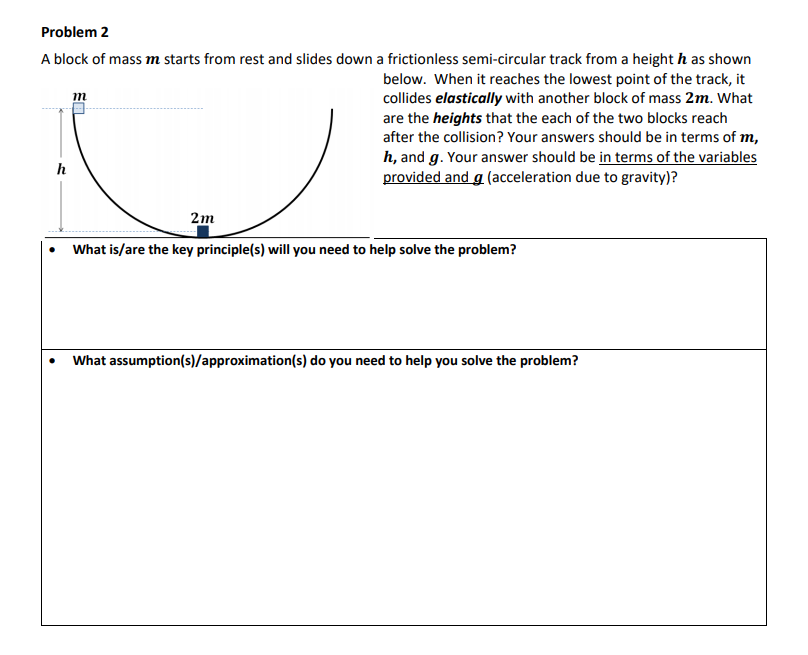 Solved Problem 2 A block of mass m starts from rest and | Chegg.com