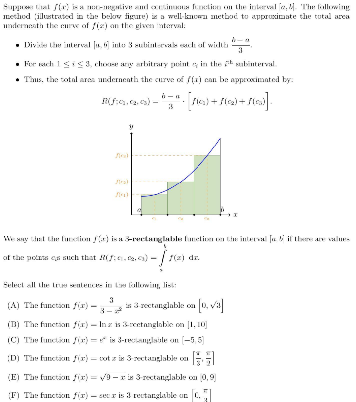 Solved Suppose that f(x) is a non-negative and continuous | Chegg.com