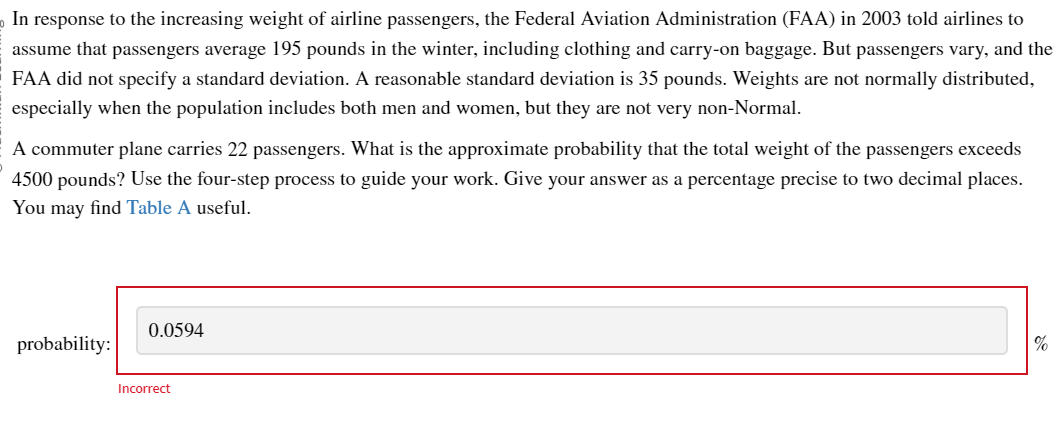 Solved In response to the increasing weight of airline | Chegg.com