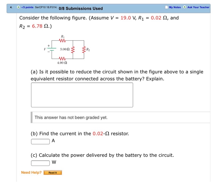 Solved Consider the following figure. (Assume V = 19.0 V, | Chegg.com