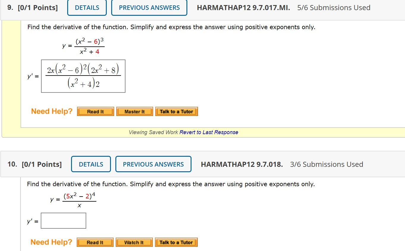 Solved 9. [0/1 Points] DETAILS PREVIOUS ANSWERS HARMATHAP12 | Chegg.com