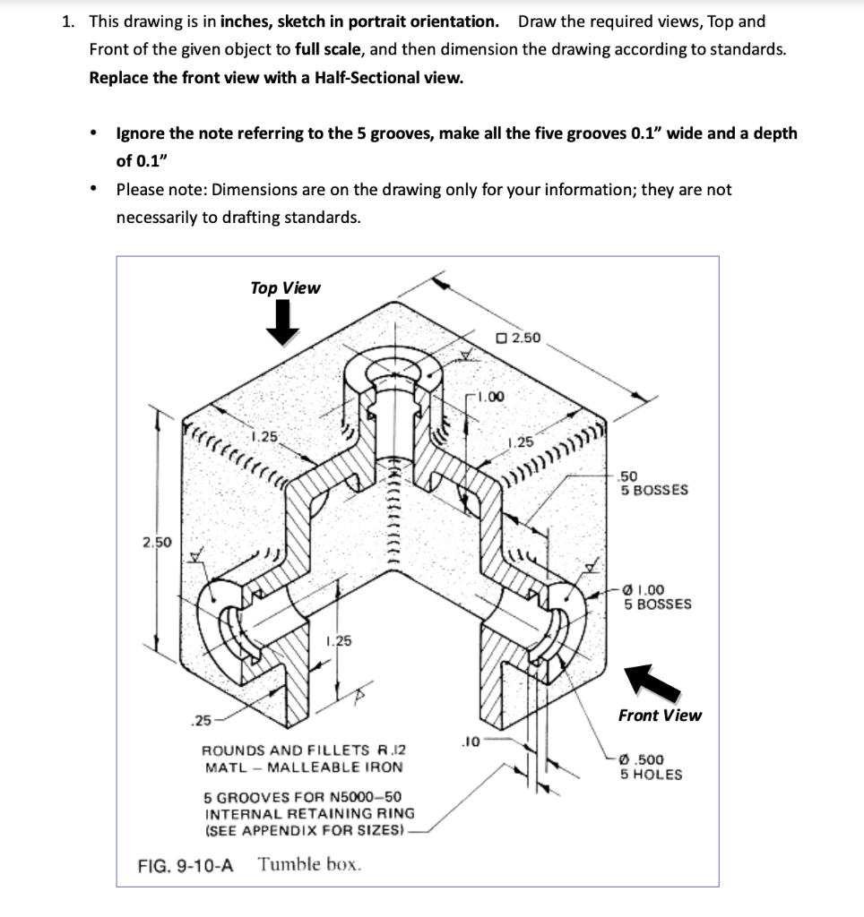 Solved Please Note: The first drawing is in Inches the | Chegg.com