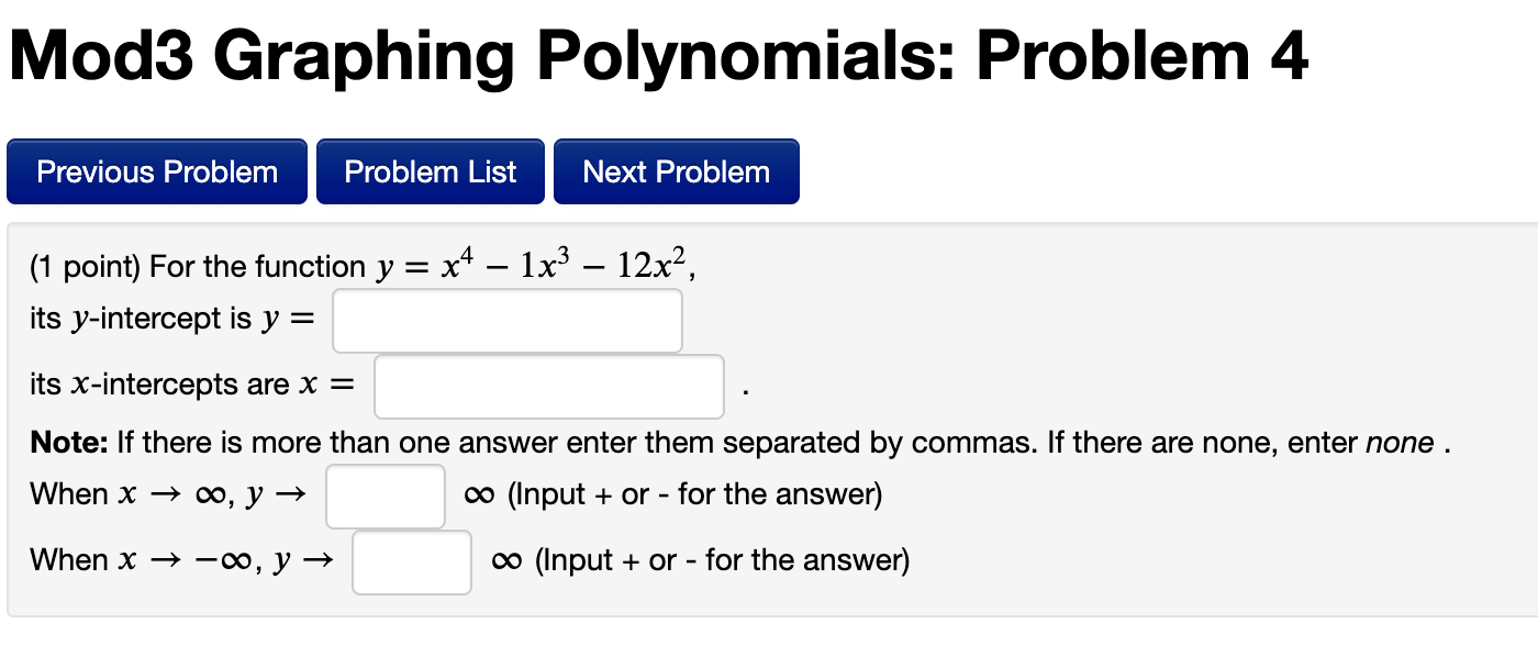 Solved Mod3 Graphing Polynomials: Problem 4 Previous Problem | Chegg.com