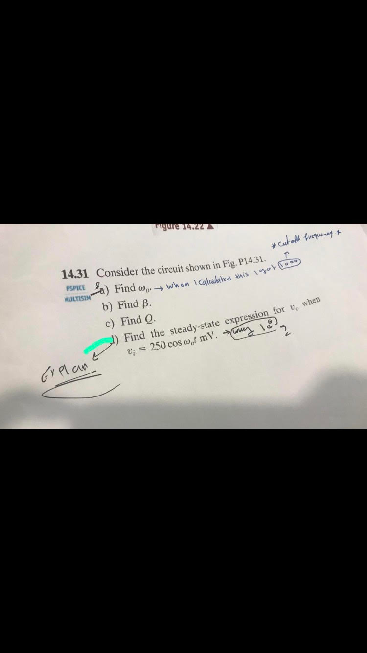 Solved Figure P14.31 100 kO 200 pF 5 mH 400 kO P14.33 are | Chegg.com