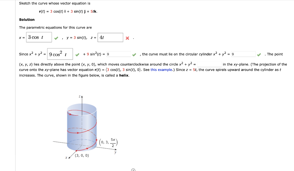 Solved Sketch the curve whose vector equation is r(t) = 3 | Chegg.com