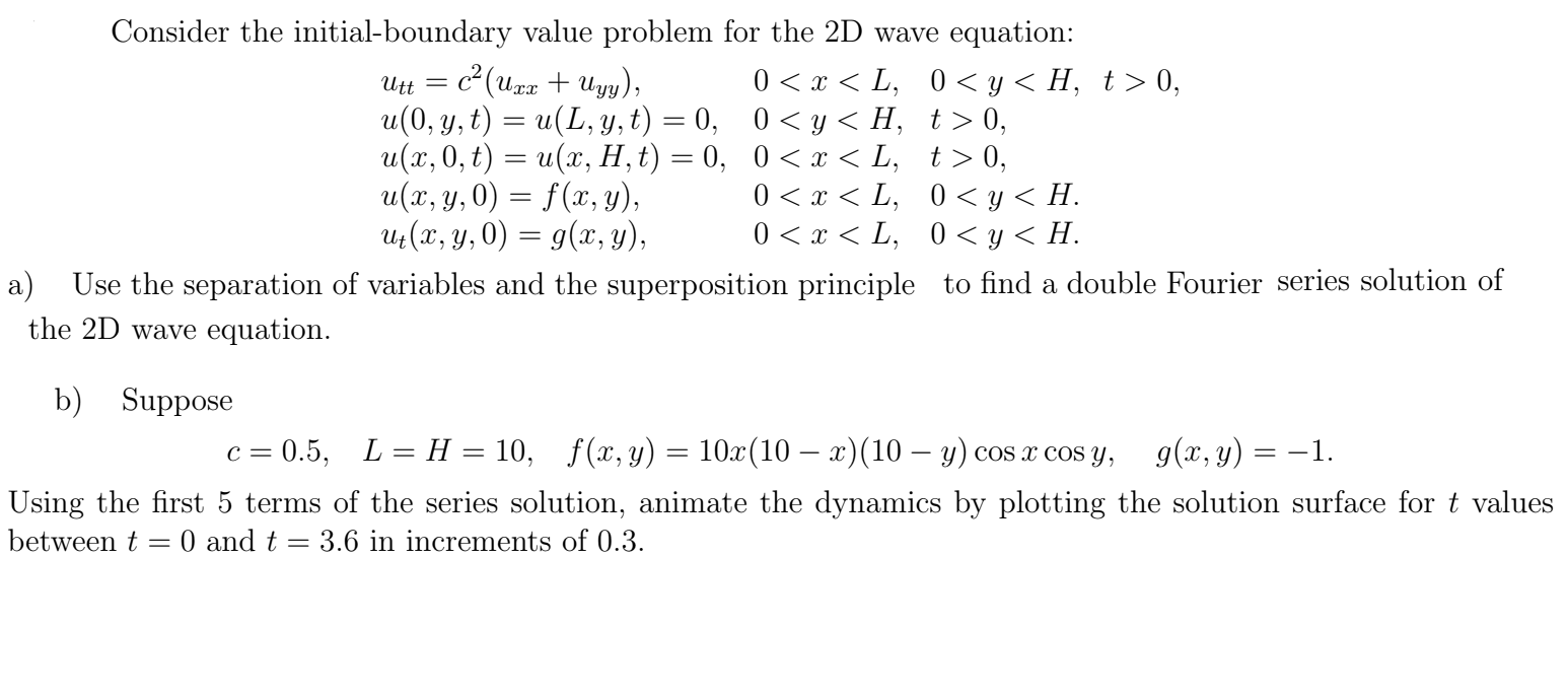 Solved Utt Consider the initial-boundary value problem for | Chegg.com