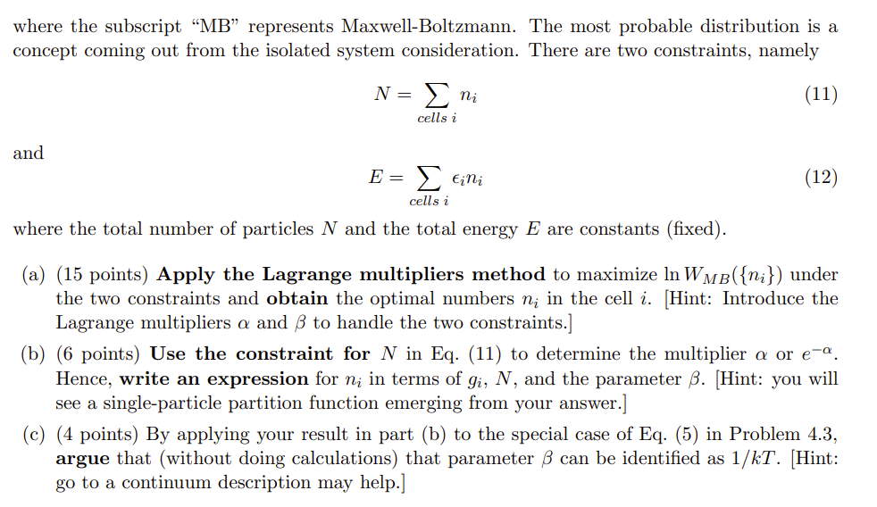 Solved .5 (25 points) Maximizing WMB({ni}) under two | Chegg.com