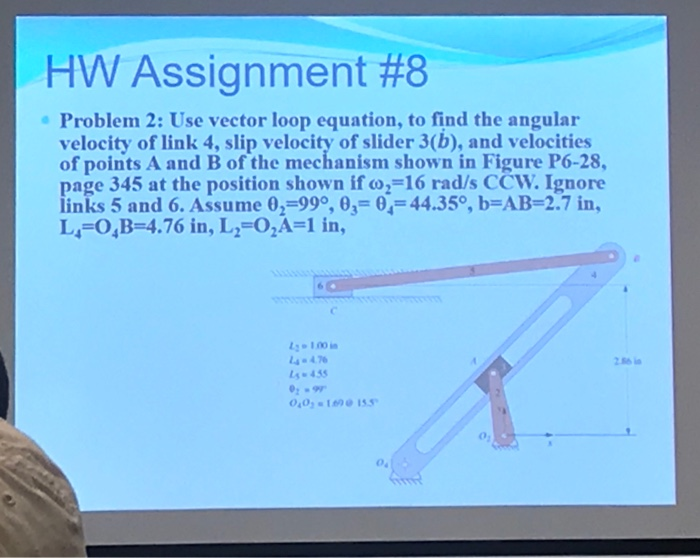 Solved Hw Assignment 8 Problem 2 Use Vector Loop Equation
