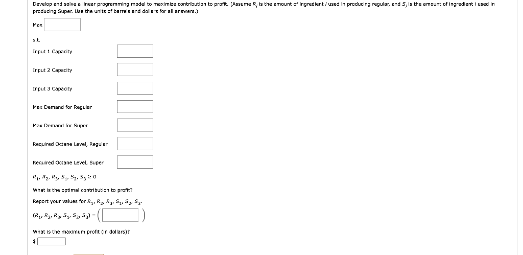 Solved table, along with the maximum demand for each end | Chegg.com