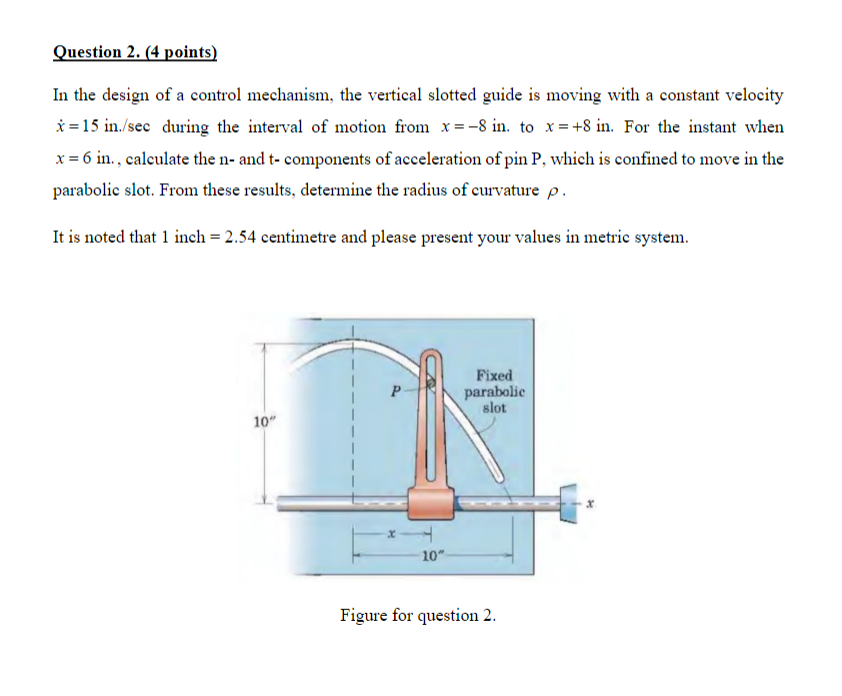 Solved Question 2. (4 points) In the design of a control | Chegg.com