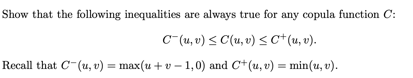 Solved Show that the following inequalities are always true | Chegg.com