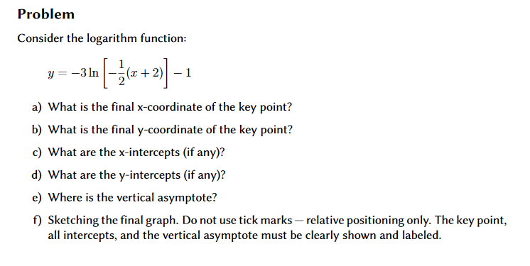 Solved Problem Consider the logarithm function: a) What is | Chegg.com