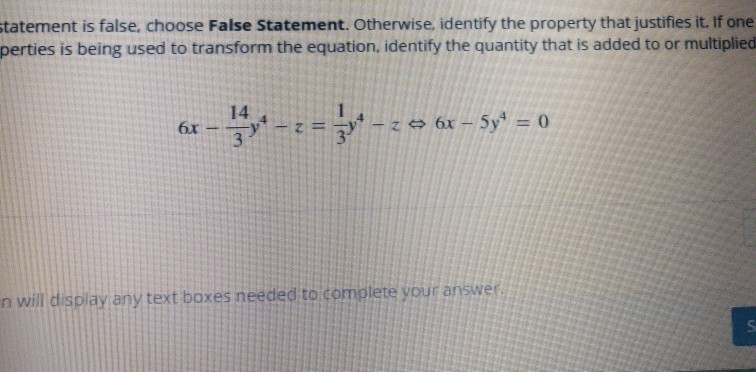 Solved If the following statement is false, choose false | Chegg.com