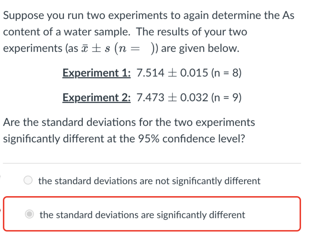 Solved Suppose you run two experiments to again determine | Chegg.com