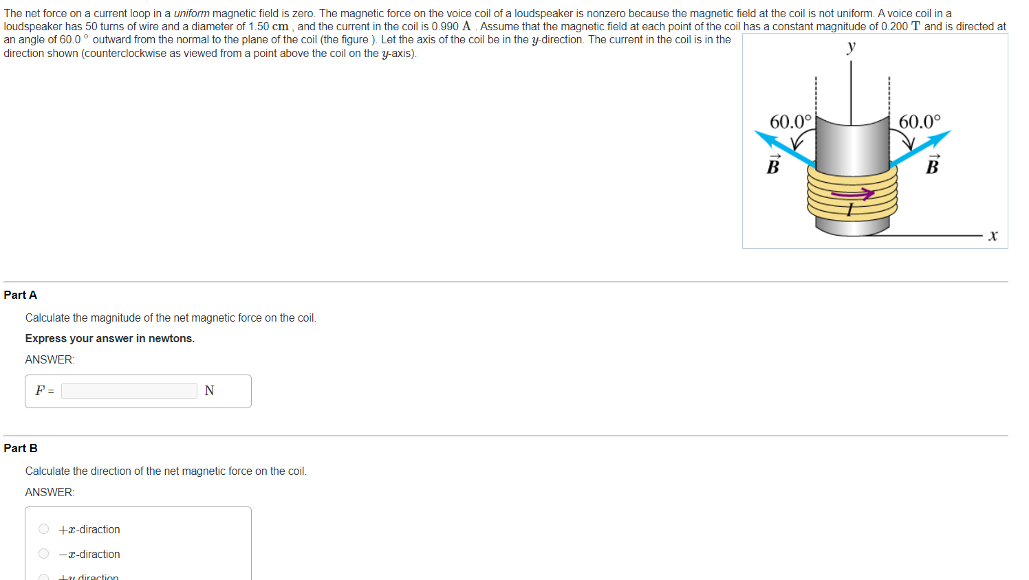 Solved The net force on a current loop in a uniform magnetic | Chegg.com