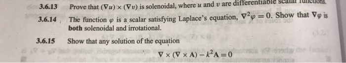 Solved is solenoidal, where u and v are ditferentiable ua l | Chegg.com