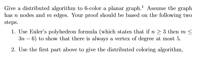 Solved The celebrated four color theorem states that planar | Chegg.com