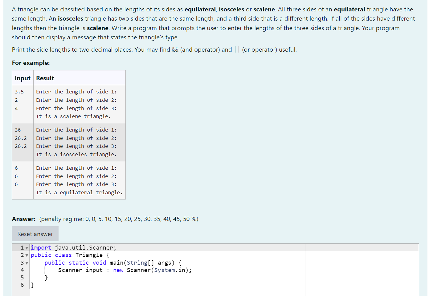 Solved A triangle can be classified based on the lengths of | Chegg.com
