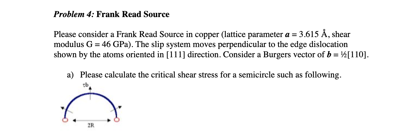 Solved Please consider a Frank Read Source in copper | Chegg.com