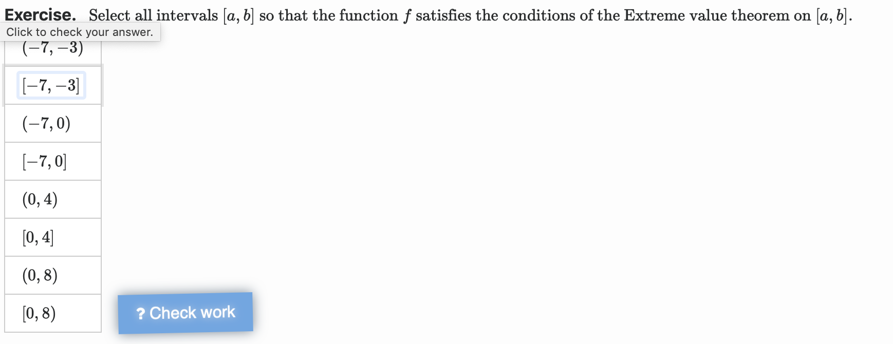 Solved Exercise Let F Be A Function Defined On 8 8 The