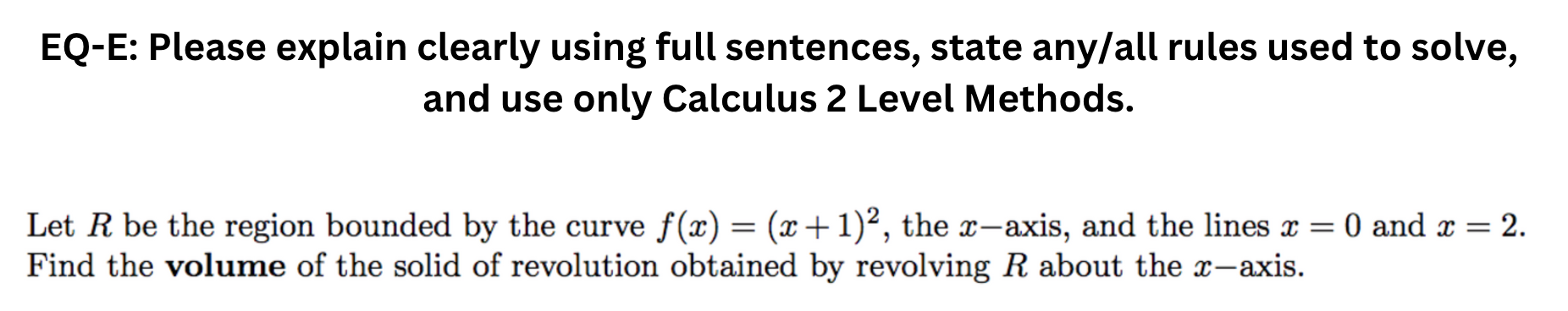 Solved EQ-E: Please explain clearly using full sentences, | Chegg.com