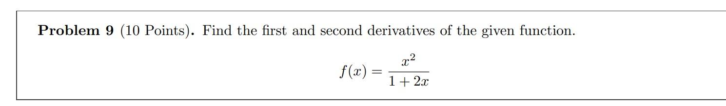 Solved Problem 8 (10 points). Differentiate the following | Chegg.com