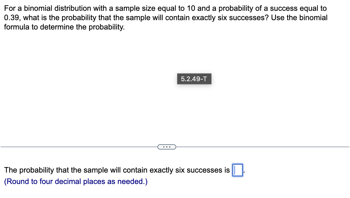 Solved For a binomial distribution with a sample size equal | Chegg.com