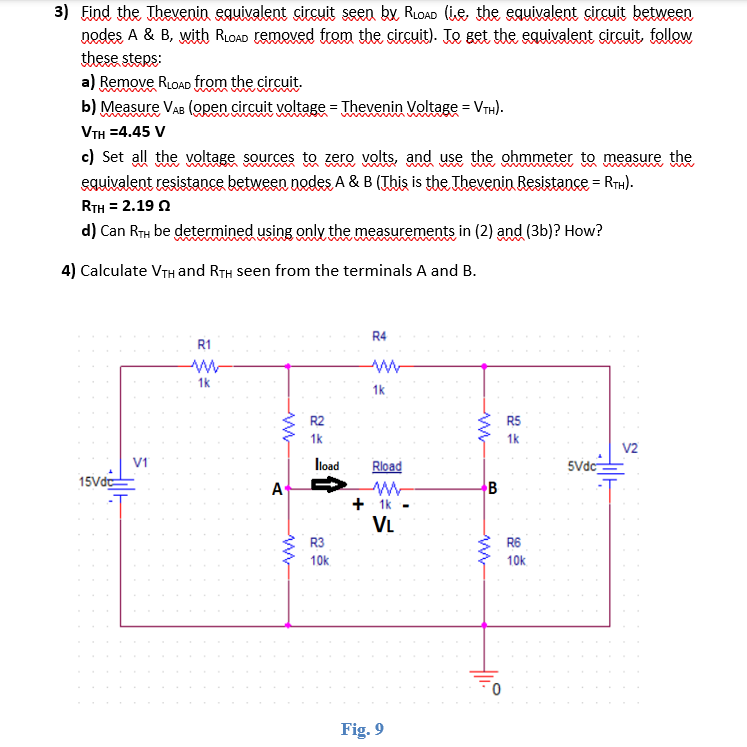 Solved I found the VTH ﻿and RTH ﻿values by ﻿experimenting. | Chegg.com