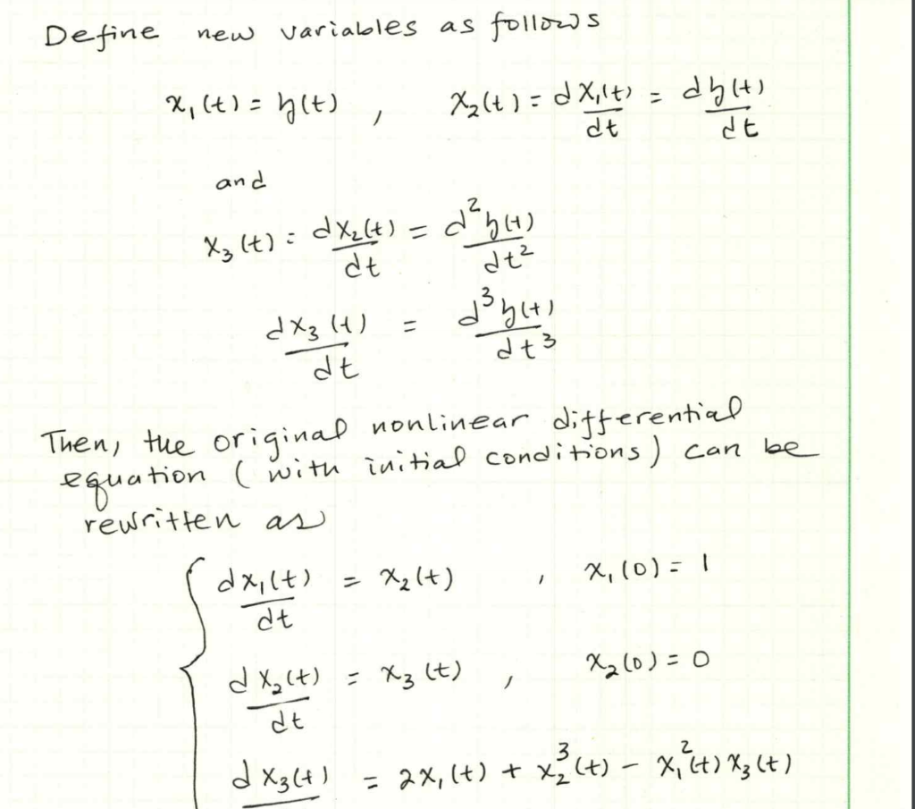 problem #2 : , with Consider the following nonlinear | Chegg.com