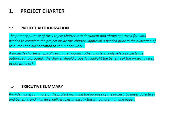 Solved Make a project charter: Sample is in the picture. | Chegg.com