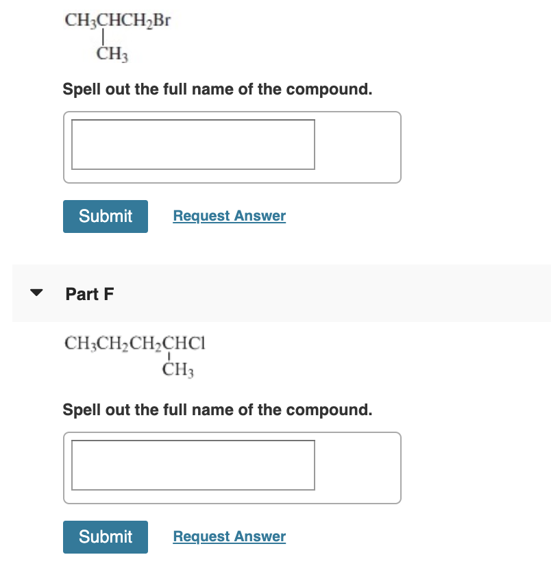 Solved CH3CHCH,Br CH3 Spell out the full name of the | Chegg.com