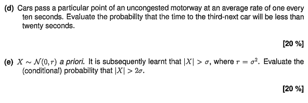 Solved (d) Cars pass a particular point of an uncongested | Chegg.com
