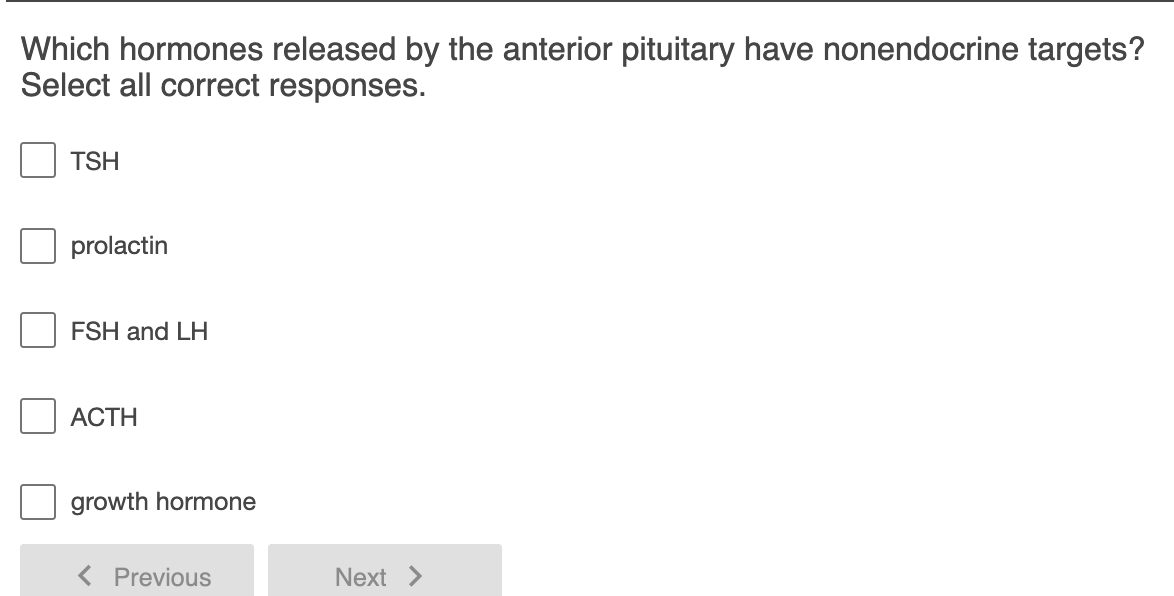 Solved What is the target tissue of a hypothalamic hormone | Chegg.com