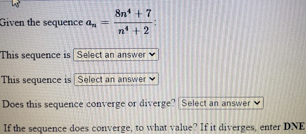 Solved is this sequence bounded or unbounded. Is this | Chegg.com