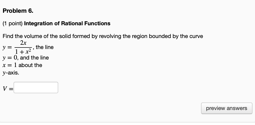 Solved Problem 6. (1 point) Integration of Rational | Chegg.com
