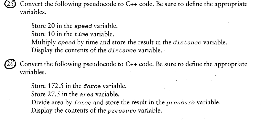 Solved Convert The Following Pseudocode To C Code Be Sure Chegg