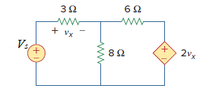 Solved Determine vx in the circuit of the figure using | Chegg.com