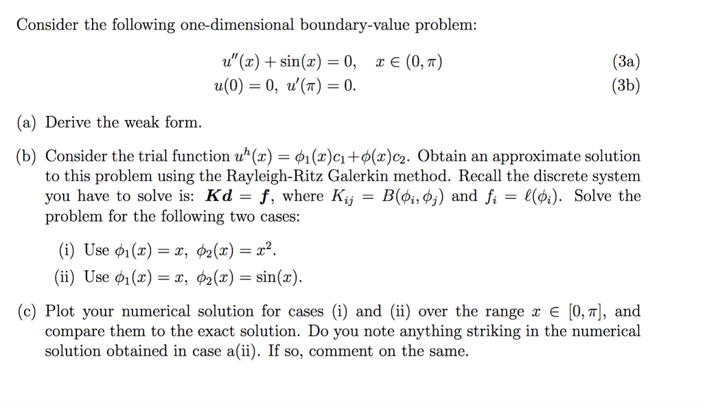 Consider the following one-dimensional boundary-value | Chegg.com