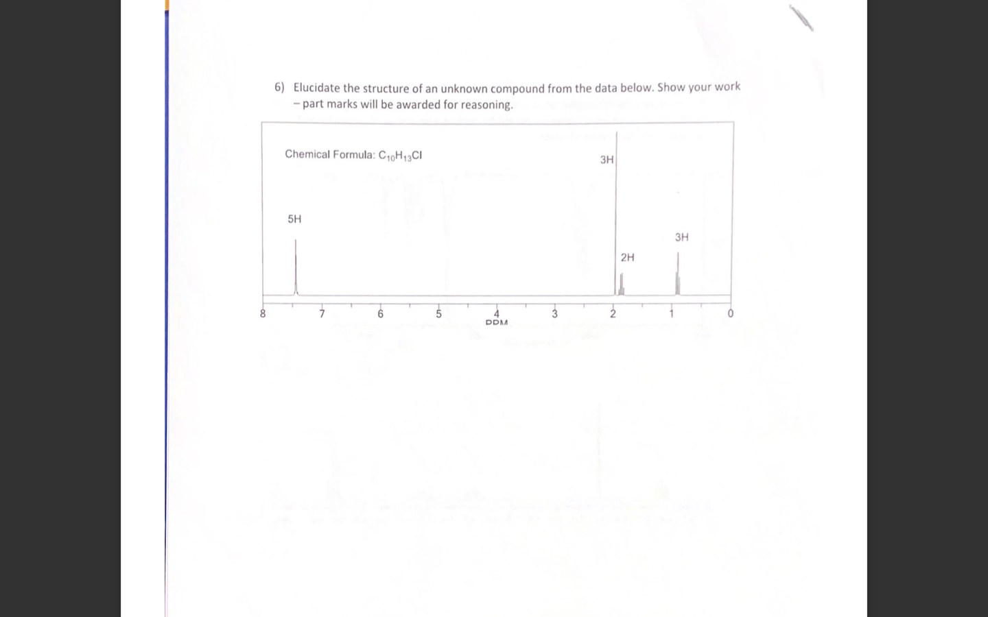 Solved 6) Elucidate the structure of an unknown compound | Chegg.com